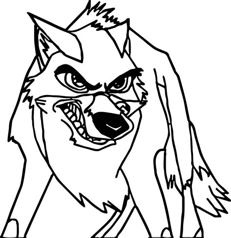 Angry Wolf Coloring Pages