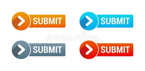 Submit Web Buttons Colorful On White Stock Vector Illustration Of Black Filling 117545106