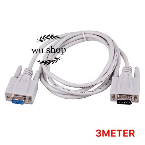 RS232 9 Pin Male To Female DB9 9 Pin PC Converter Cable 3m Lazada Co Th