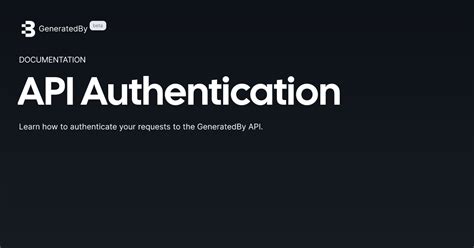 Api Authentication Generatedby
