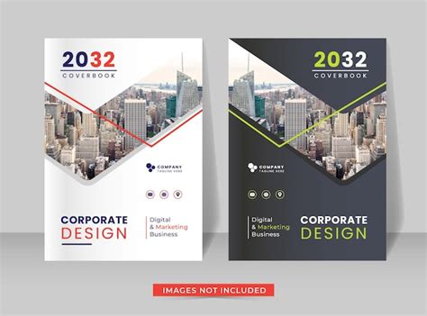 4 크기의 기업 현대적인 전단지 포스터 및 책 표지 디자인 템플릿은 연례 보고서 잡지 배너 브로셔에 적용할 수 있습니다 프리미엄 벡터