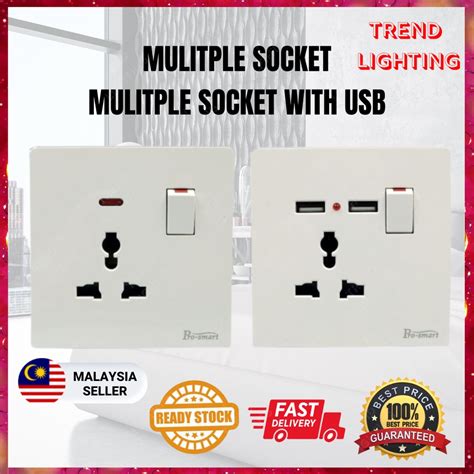 A Gang Universal Switch Socket A Gang Universal With USB Socket Outlet Electrical Wall