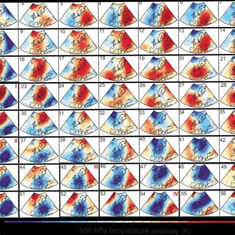 A 7 X 8 Som Composite Array Of Daily 850 Hpa Temperature Anomalies In