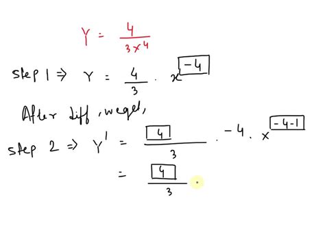 Solved Find The Derivative Of The Function Step 1 Rewrite The Equation So The Variable Is