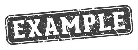 Example Rectangular Sign Example Stamp Stock Vector Illustration Of