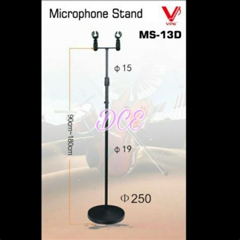 Jual Stand Mic Vpk Ms13d Vpk Ms 13 D Bisa Untuk 2 Microphone Dalam