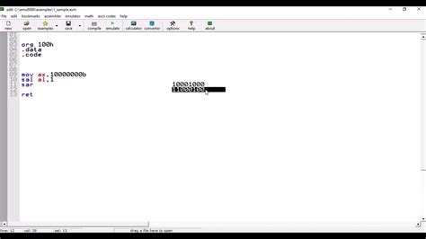 Assembly Language Tutorial Urdu Hindi No 42 Arithmetic Shift Sal Sar Youtube