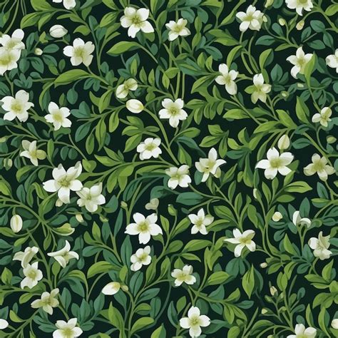 Premium Vector Floral Jasmine Pattern