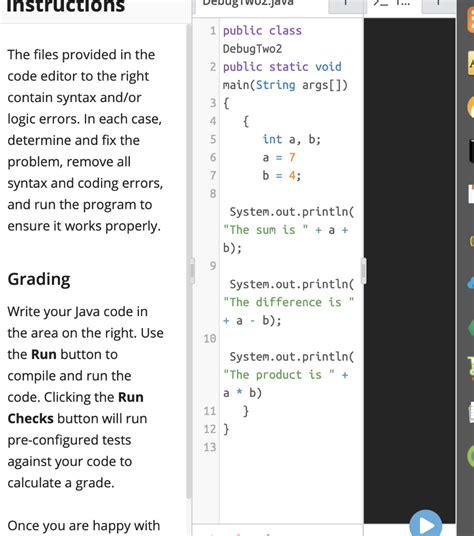 Solved Instructions Debug I Wuzjava Public Class Debug Two2