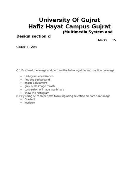 Multimedia System Assignment 2 Pdf