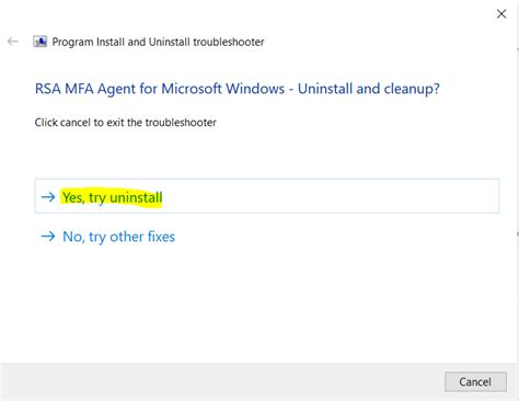 Unable To Installupgrade Rsa Mfa Agent For Microsoft Windows Rsa