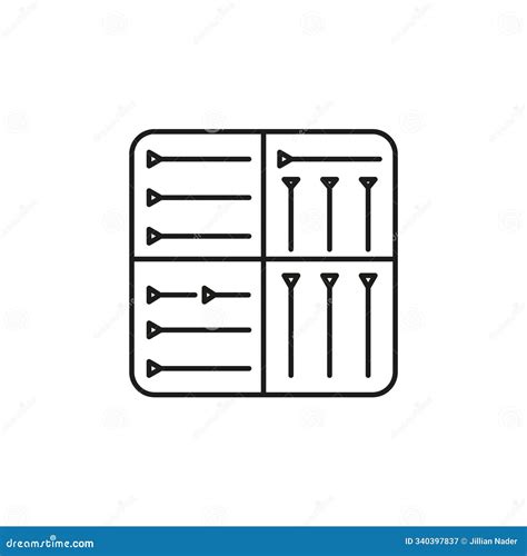 Cuneiform Outline Icon Collection Or Set Cuneiform Thin Vector Line
