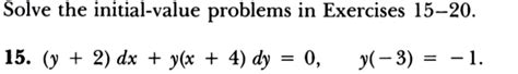 solved solve the initial value problems in exercises 15 20