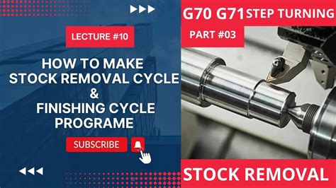 G71 Stock Removal Cycle Part 03 Finishing G70 Example Step Turning Urdu Hindicnc