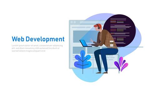 Premium Vector Person Programmer Working With Program Code On Screen Coding And Programming