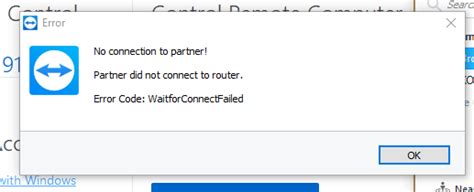 Partner Did Not Connect To Router Teamviewer Support
