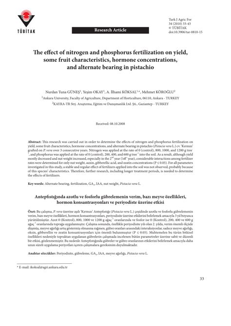 Pdf The Effect Of Nitrogen And Phosphorus Fertilization On Yield
