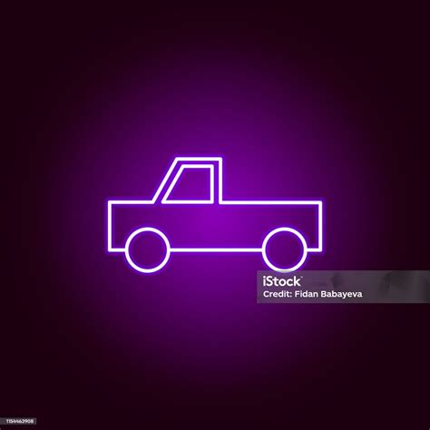 네온 스타일에서 트럭 윤곽 아이콘을 선택 합니다 네온 스타일 아이콘에 자동차 수리 그림의 요소입니다 기호와 기호는 웹 로고 모바일 앱 Ui Ux에 사용할 수 있습니다 네온에