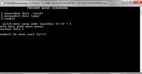 Tukang Coding Contoh Program C Queueantrian