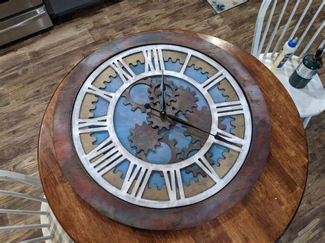 34 Clock Made With A 20w Longer Ray5 Designed In Inkscape And Cut Using Lasergrbl R