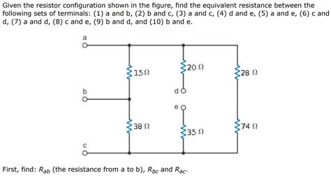 given the resistor configuration shown in the figure find the equival