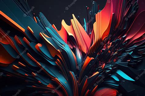 Premium Ai Image Abstract Geometric Shape Background With Curve Lines Design Generative Ai