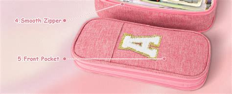 Guanqiao Large Capacity Pink Pencil Case Cute Zipper Pouch