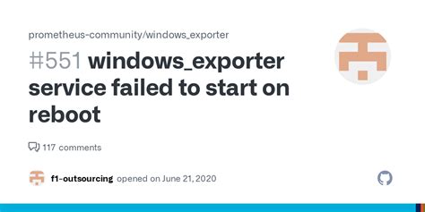 Windowsexporter Service Failed To Start On Reboot · Issue 551
