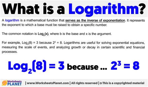 What Is A Logarithm Definition Of Logarithm