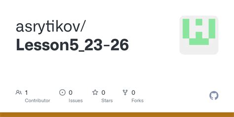 Github Asrytikovlesson523 26