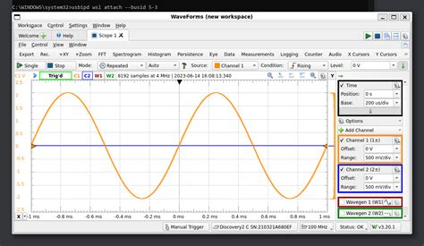 Using Waveforms To Connect To Analogue Discovery 2 On An Ubuntu Vdi Image Test And Measurement