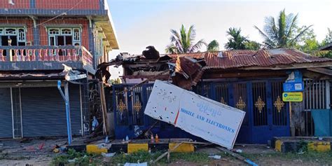 မိုးဗြဲတွင် စစ်ကောင်စီ ဒရုန်းနှင့်လက်နက်ကြီးကြောင့် တလအတွင်း နေအိမ် ၅၀ ကျော်ပျက်စီး