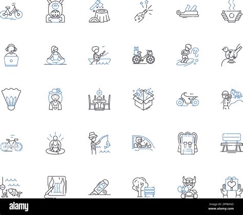 Play Therapy Line Icons Collection Healing Emotions Expressive Imaginative Safe Creative