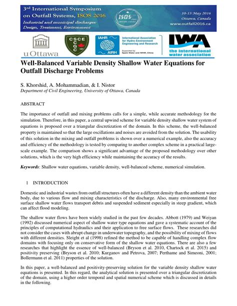 pdf well balanced variable density shallow water equations for