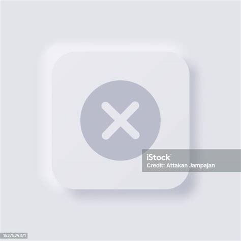 Cross Icon White Neumorphism Soft Ui Design For Web Design Application Ui And More Button Vector