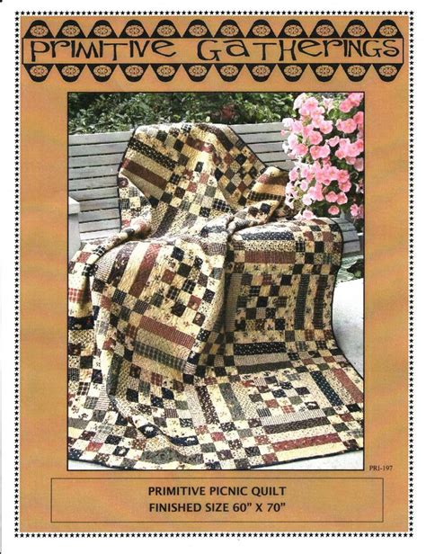 Primitive Picnic Quilt Qbpn Patterns Picnic Quilt Quilt Patterns Quilts