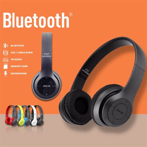Jual Headset Headphone Bluetooth Mic Megabass Slot Memory Card Aux Fm Radio Shopee Indonesia