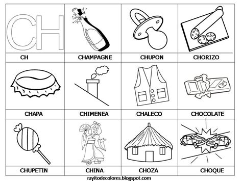 TARJETAS DE LECTURA DEL ABECEDARIO Palabras Con Ch Actividades De