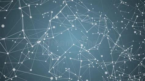 Abstract White Plexus Particles Video Moving Background With Shine On Background Stock Footage