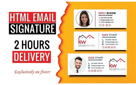 Make A Clickable Html Email Signature For Outlook Gmail Etc By Doctorgraphicsx Fiverr