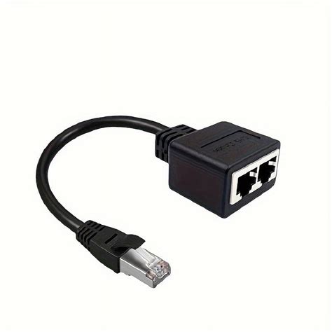 Gigabit Ethernet Splitter Rj45 1 Male To 2 Female Lan Ethernet Cable