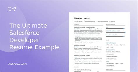 Salesforce Developer Resume Samples And Writing Guide For 2021
