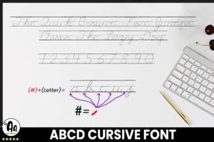 Abcd Cursive Dotted Lined Font By AntarArt Creative Fabrica