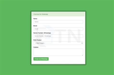 Cara Membuat Formulir Pemesanan Checkout Ke Whatsapp Tutorial Coding Ztncode