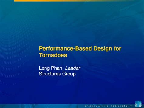 PDF Performance Based Design For Tornadoes NIST Structural Cladding And