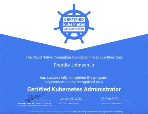 Freddie Johnson Jr On Linkedin Kubernetes Cka