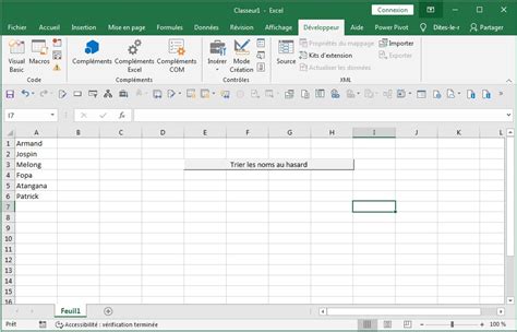 Trier De Manière Aléatoire Les Noms Avec Excel Vba