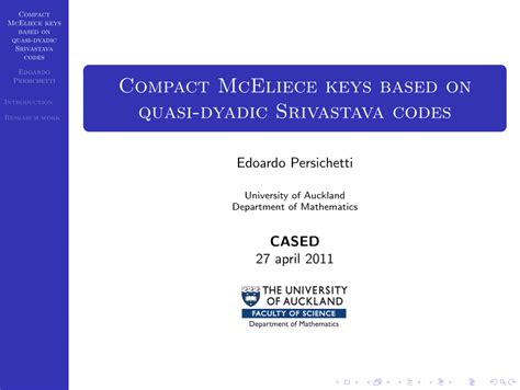 Pdf Compact Mceliece Keys Based On Quasi Dyadic Srivastava Codes