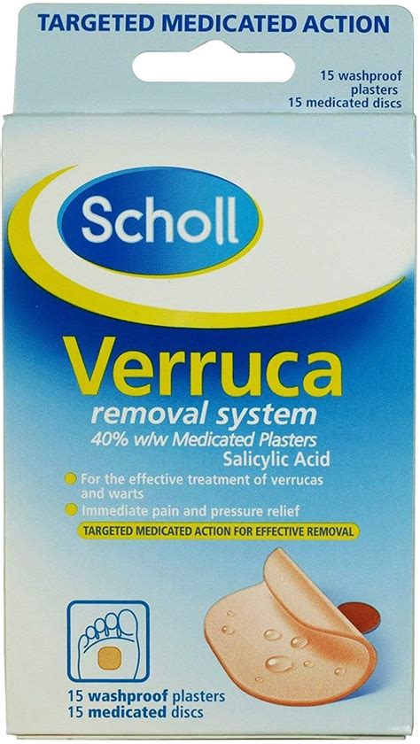 Scholl Verruca Removal System 15 Washproof Plasters And Medicated Discs