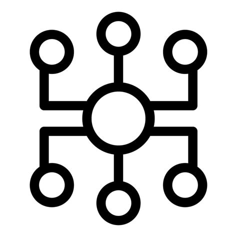 Network Hub Connecting Multiple Devices Icon 48781285 Vector Art At Vecteezy